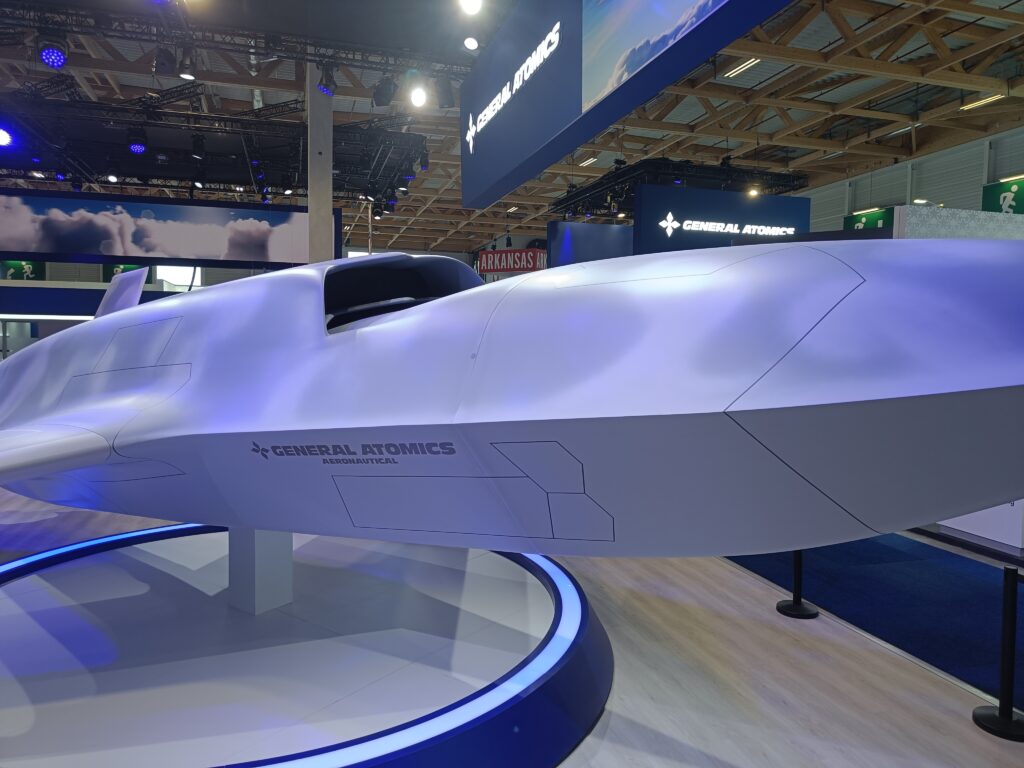 GA-ASI unveils new YFQ-42A Model at Paris Air Show.